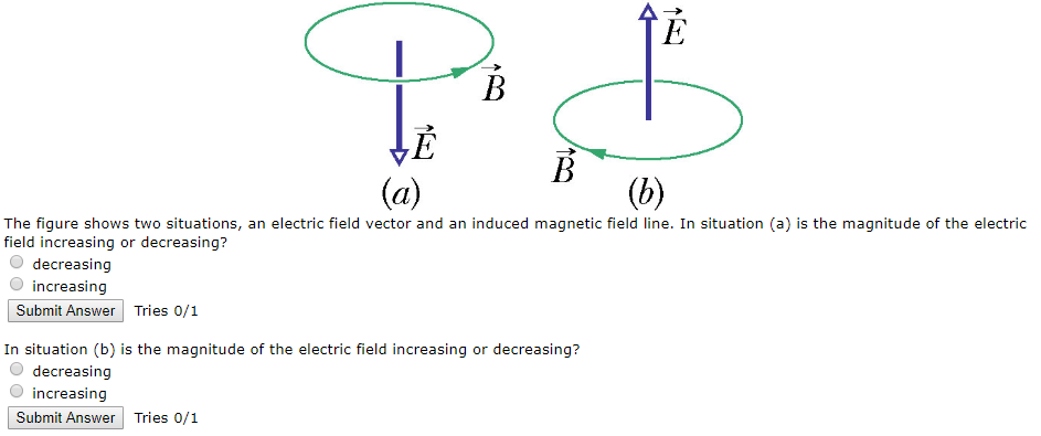 Solved al The figure shows two situations, an electric field | Chegg.com