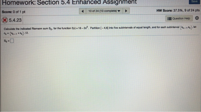 Solved Section 5 4 Enhanced Assignment Homework Save Hw