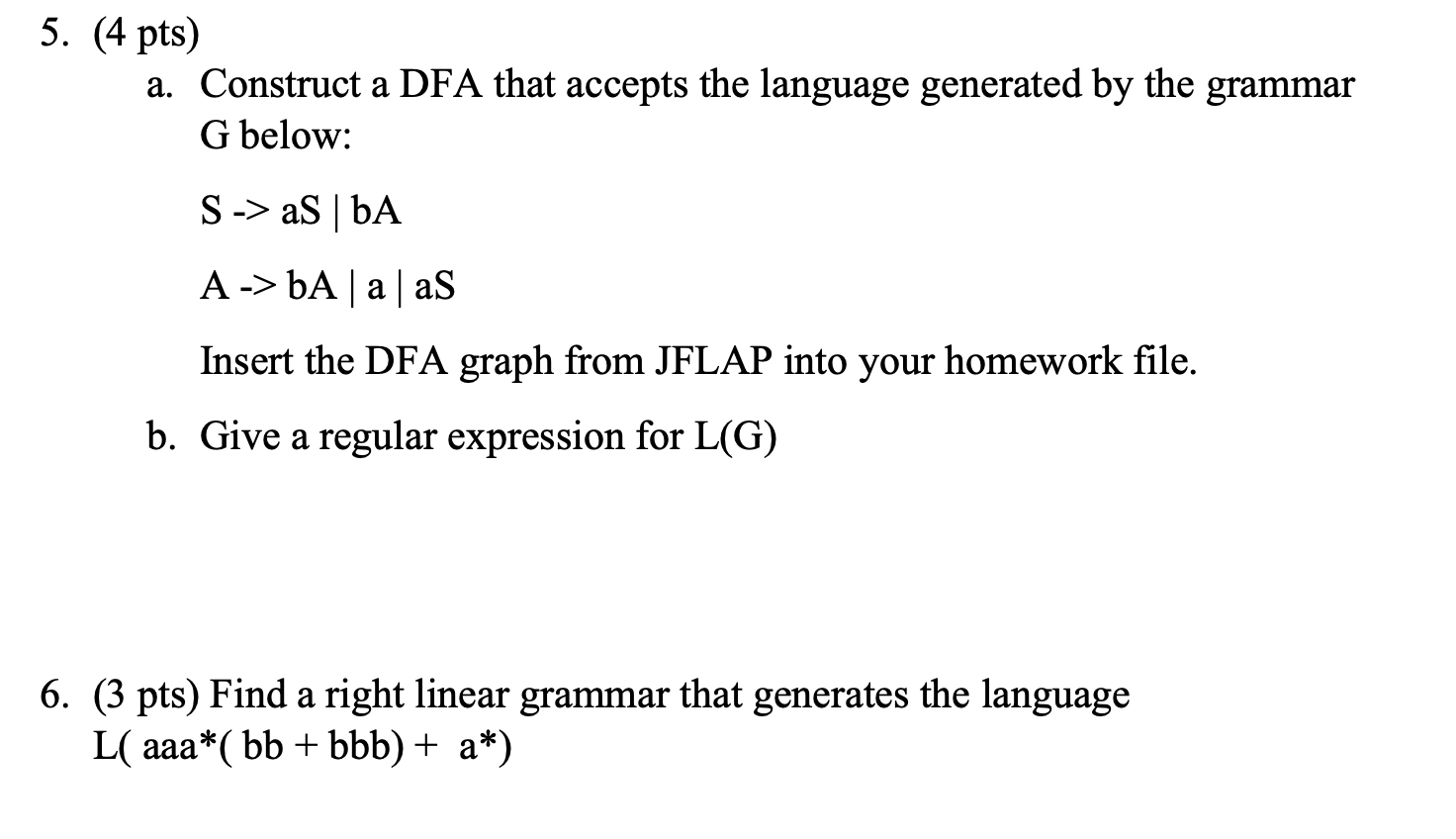 Solved 4. (4 pts) Follow parts a) and b) to find a regular | Chegg.com