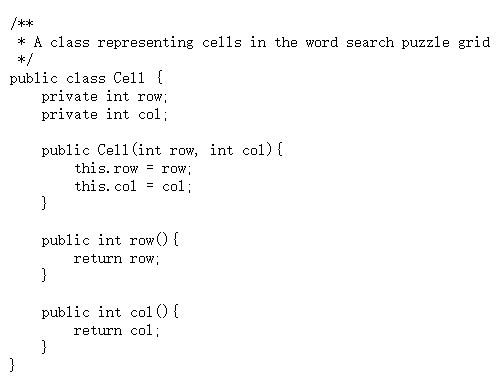 Solved The class WordSearchPuzzle implements | Chegg.com