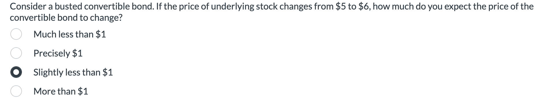 Solved Consider a busted convertible bond. If the price of | Chegg.com