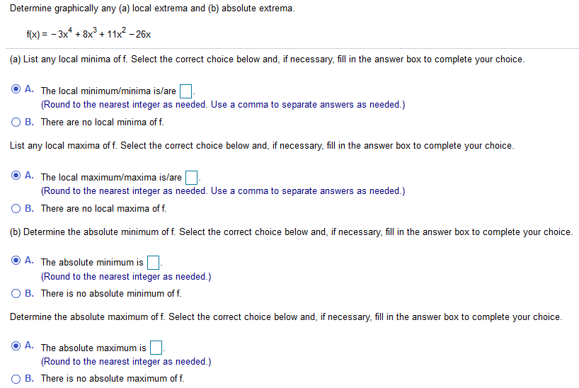 Solved Determine graphically any (a) local extrema and (b) | Chegg.com