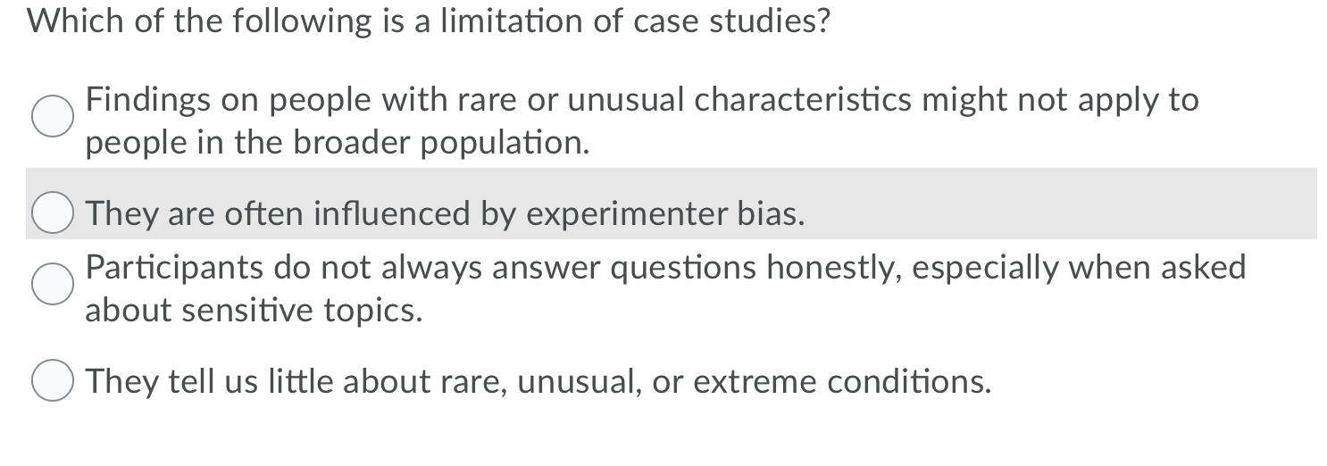 Solved Which Of The Following Is A Limitation Of Case Chegg solved-which-of-the-following-is-a-limitation-of-case-chegg