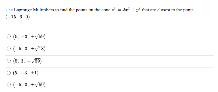 Solved Use Lagrange Multipliers to find the points on the | Chegg.com