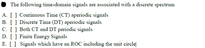Solved The following time-domain signals are associated with | Chegg.com