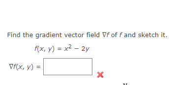 Solved Find the gradient vector field ∇f of f and sketch it. | Chegg.com