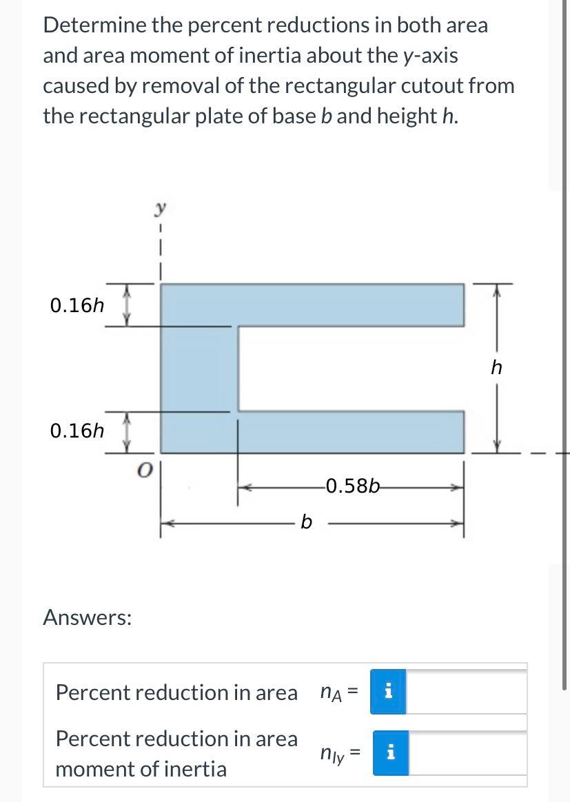 Solved Determine the percent reductions in both area and | Chegg.com
