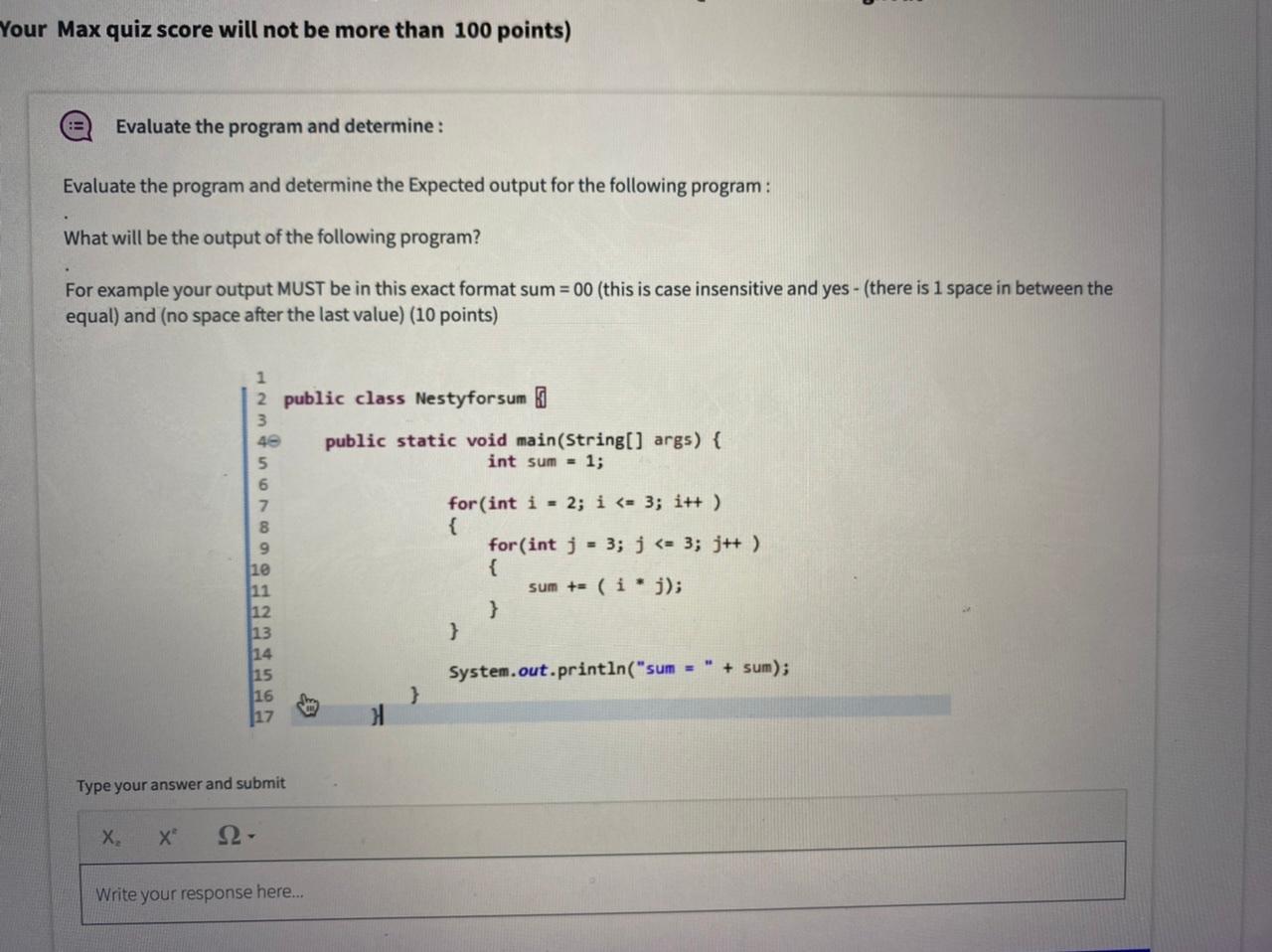 Solved Your Max quiz score will not be more than 100 points) | Chegg.com