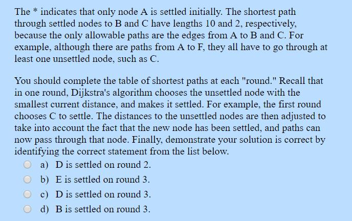 Solved 4. Dijkstra's algorithm finds the shortest paths from | Chegg.com