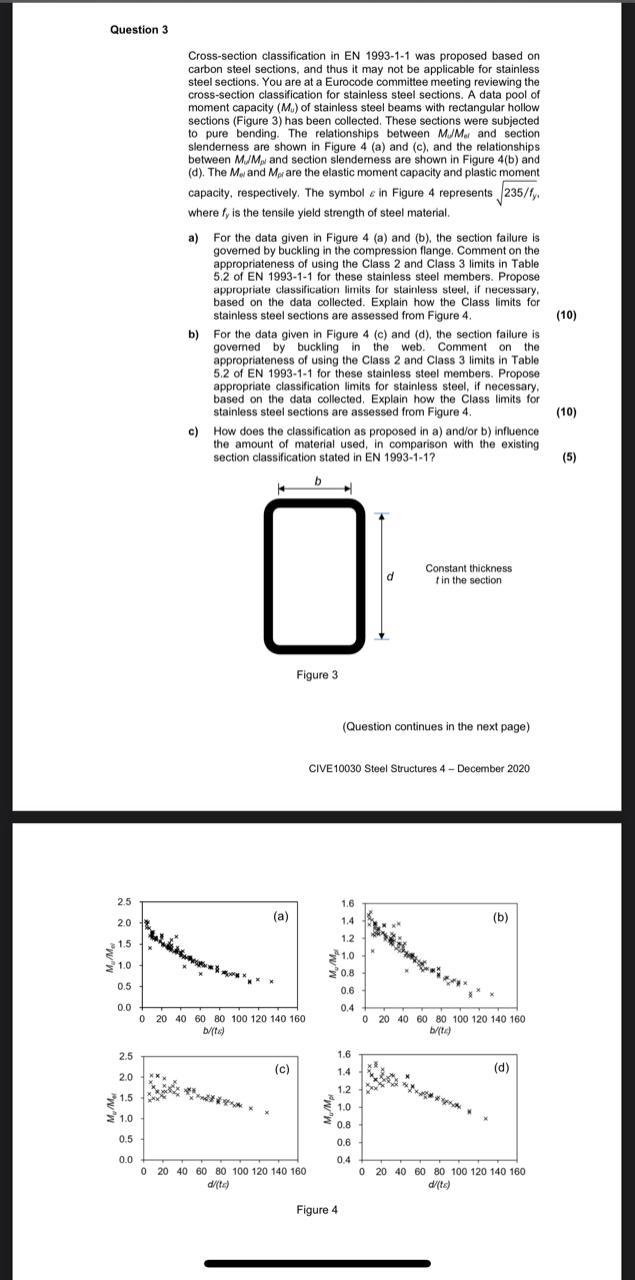 Question 3 Cross-section classification in EN | Chegg.com