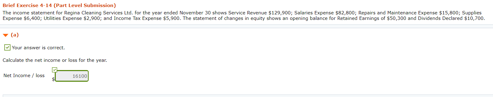Solved Brief Exercise 4-14 (Part Level Submission) The | Chegg.com