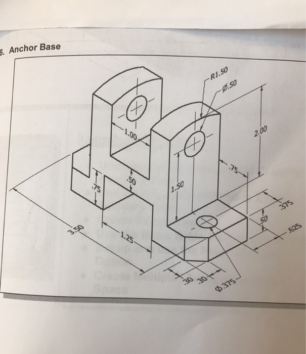 Solved Make an orthogonal drawing of the following elements. | Chegg.com