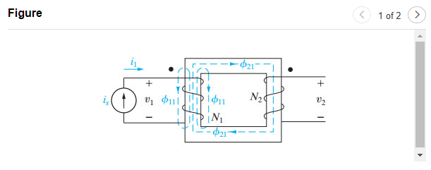 Solved For the coupled coils in (Figure 1), exciting coil 2 | Chegg.com