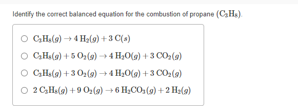 Solved Identify the correct balanced equation for the | Chegg.com