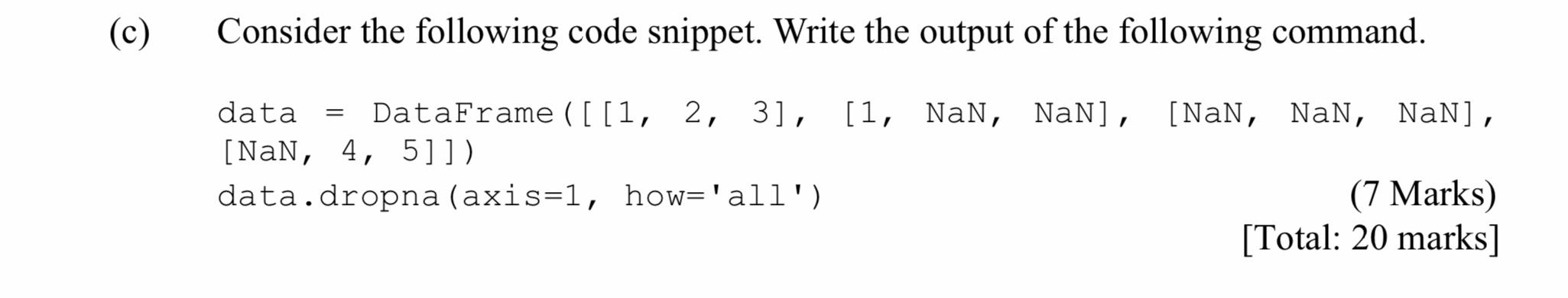 Solved (c) Consider the following code snippet. Write the | Chegg.com