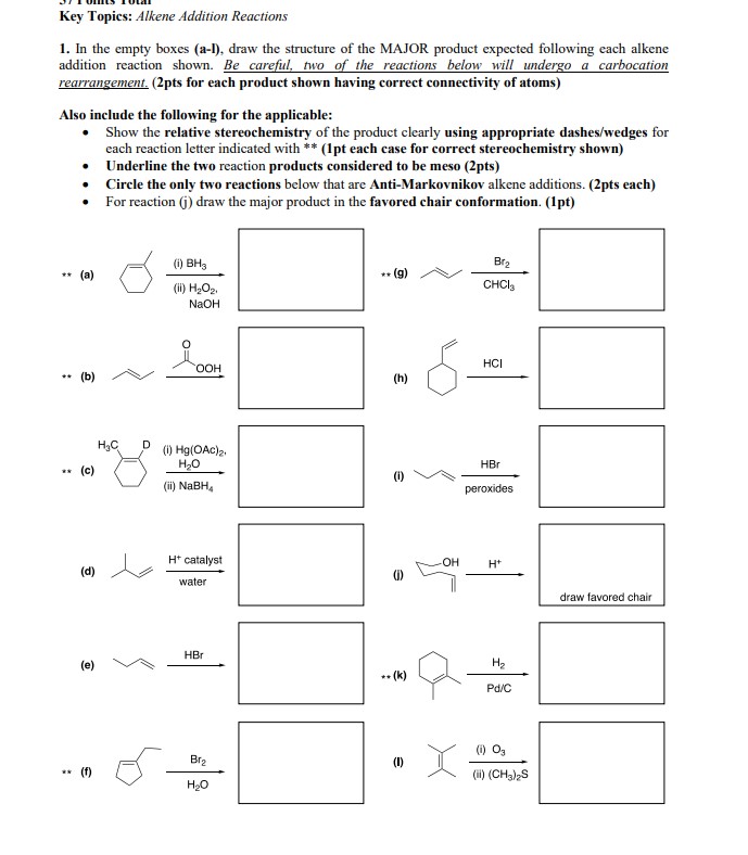 Solved Please draw detailed structure of the MAJOR product | Chegg.com