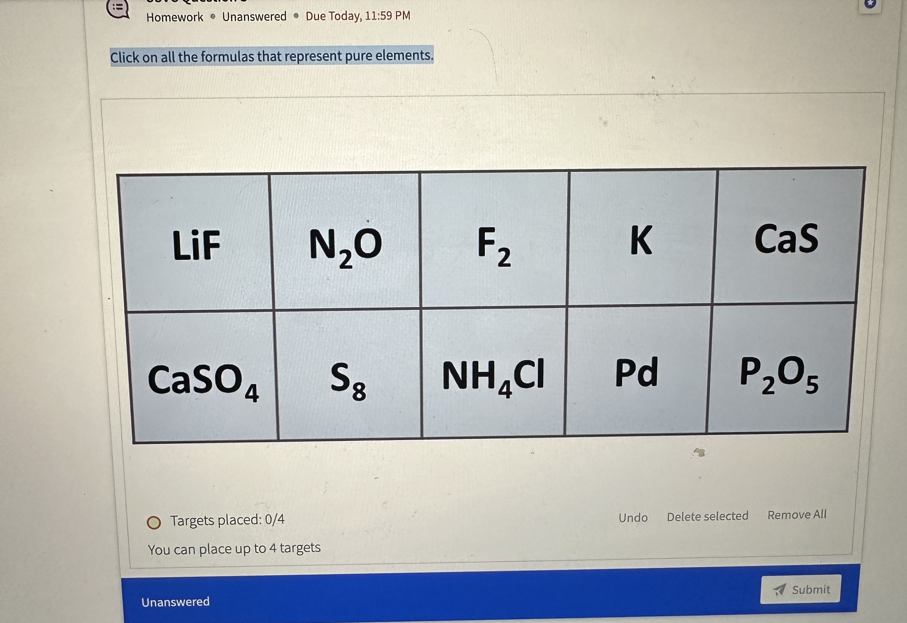 Solved Click on all the formulas that represent pure | Chegg.com