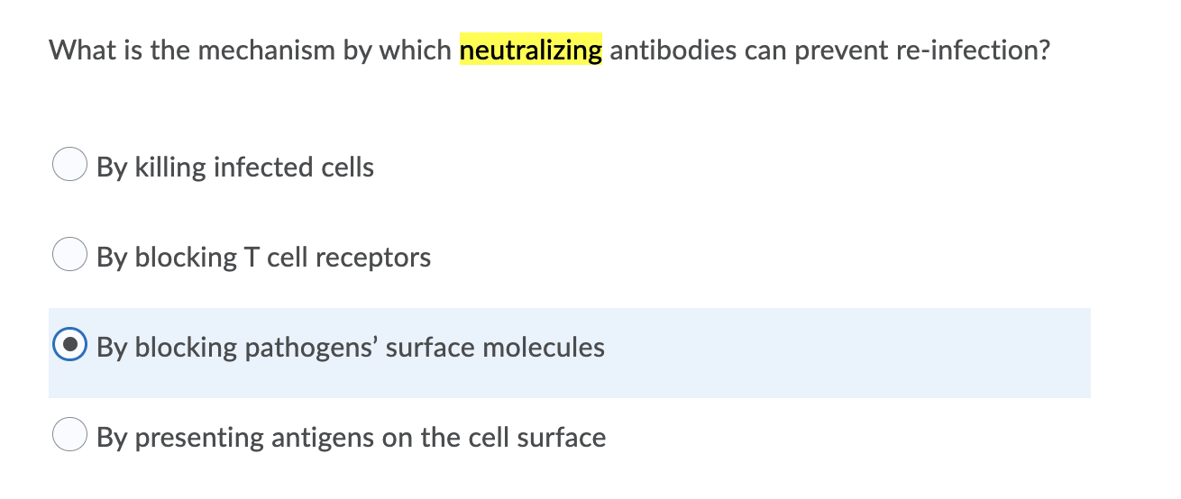 Solved What is the mechanism by which neutralizing | Chegg.com