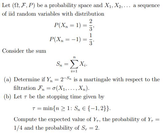 Solved Let (12, F, P) be a probability space and X1, X2, ... | Chegg.com