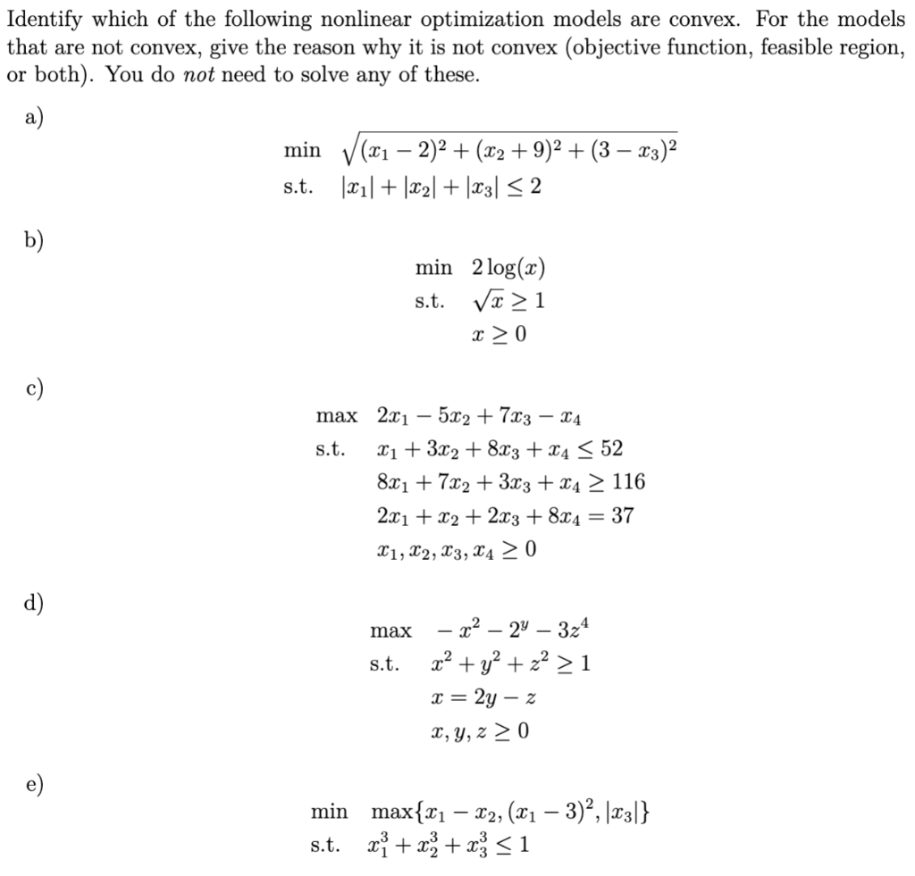 Identify which of the following nonlinear | Chegg.com