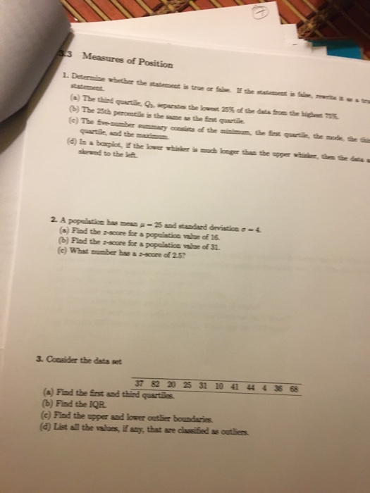 Solved 3.1 Measures of Center 1. Determine whether the | Chegg.com