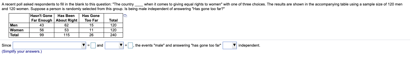 Solved A recent poll asked respondents to fill in the blank | Chegg.com