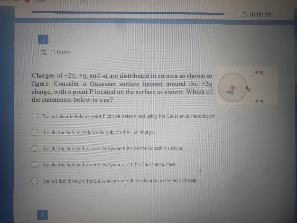 Solved Charges of +2q,+q, and −q are distributed in an area | Chegg.com