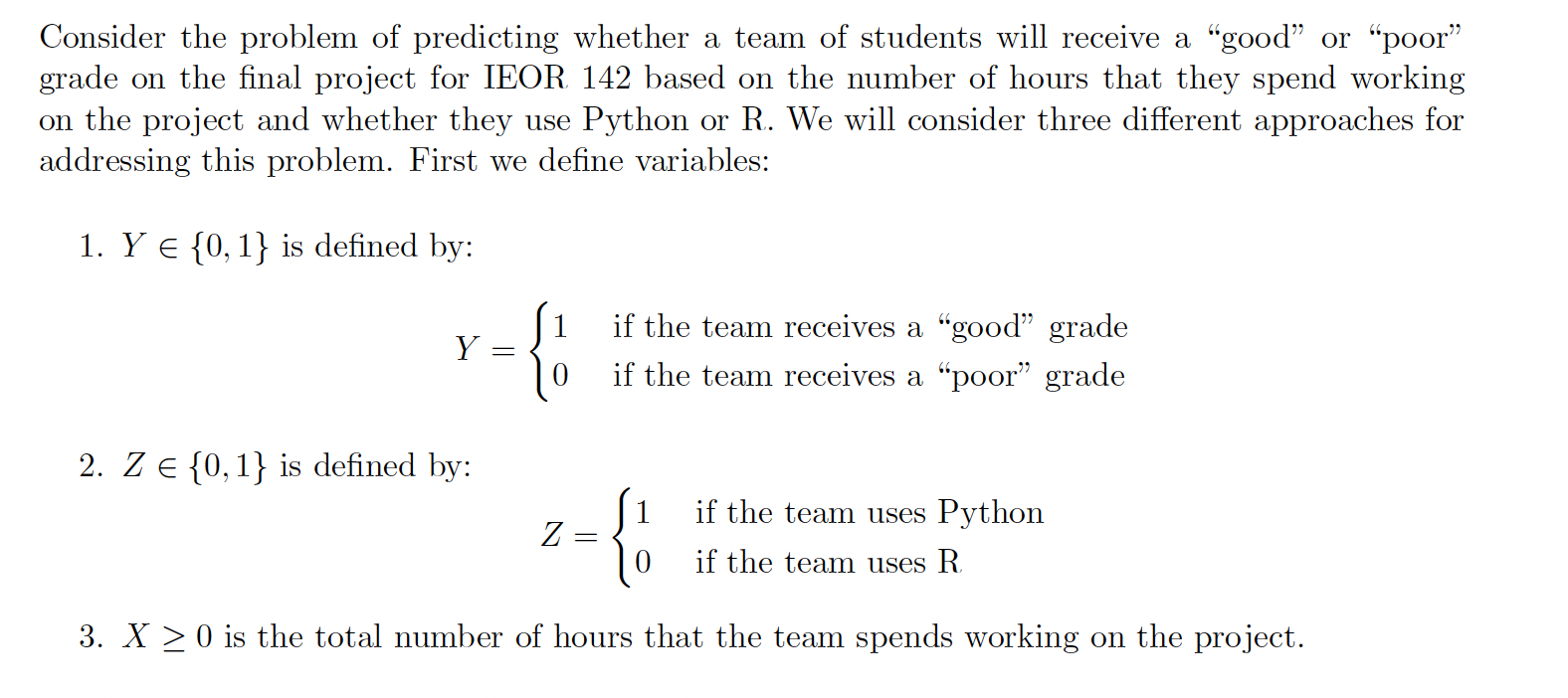 Solved Consider the problem of predicting whether a team of | Chegg.com