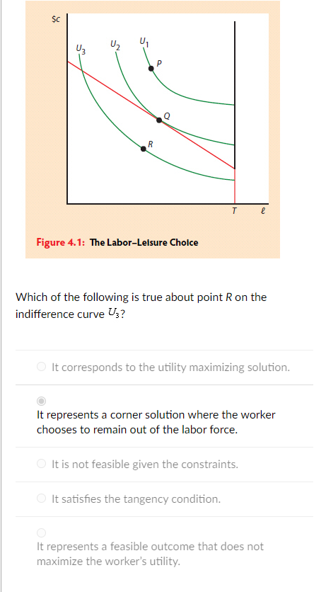 Solved Figure 4.1: The Labor-Leisure Choice Which of the | Chegg.com