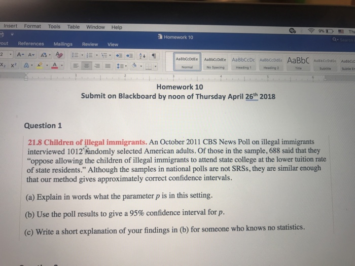 Solved Insert Format Tools Table Window Help Homework 10 out | Chegg.com