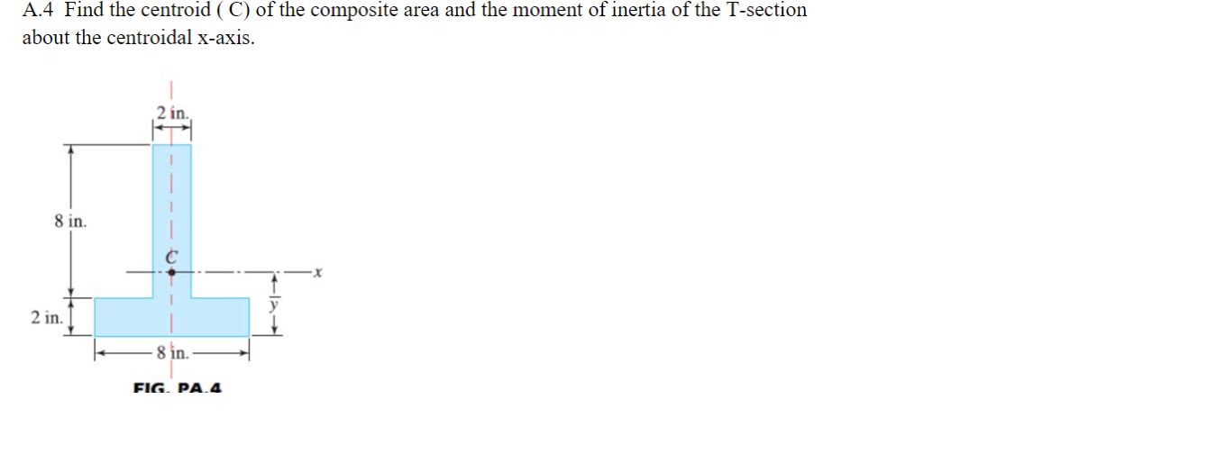 Solved A.4 Find the centroid (C) of the composite area and | Chegg.com