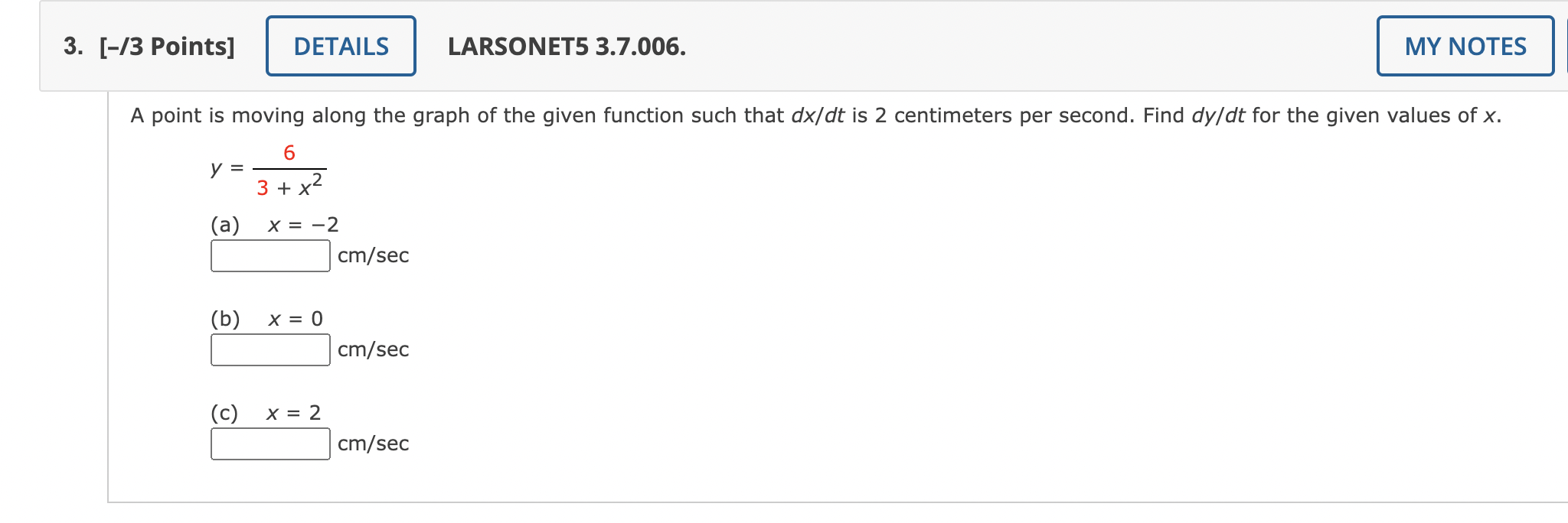 Solved A point is moving along the graph of the given | Chegg.com