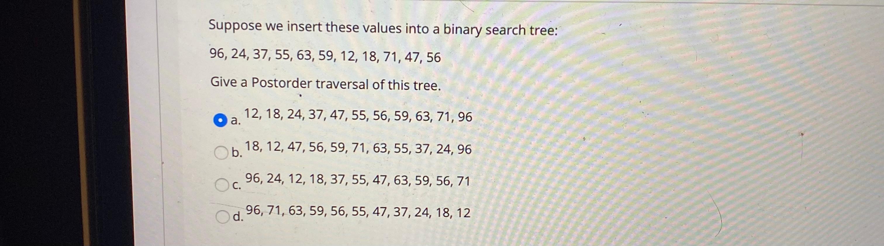 Solved Suppose we insert these values into a binary search | Chegg.com