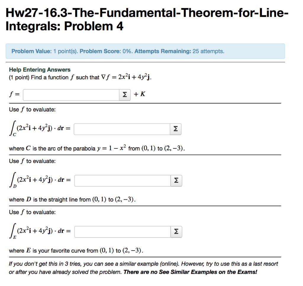 Solved Hw27-16.3-The- Fundamental-Theorem-for-Line- | Chegg.com