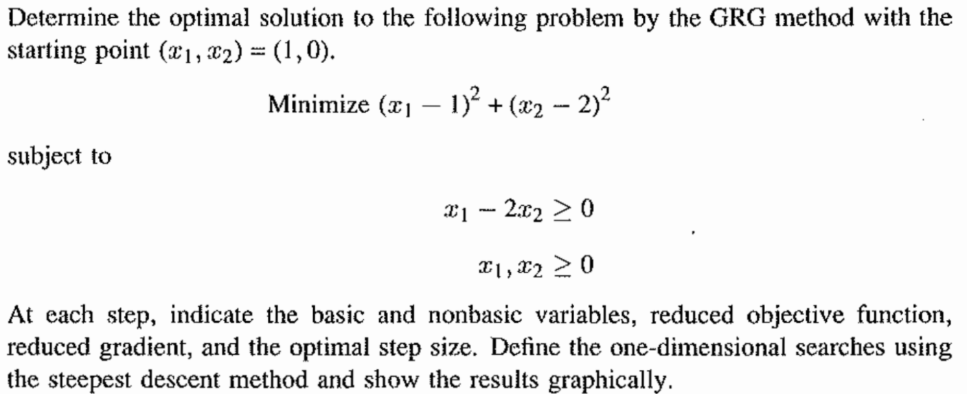 Solved Determine the optimal solution to the following | Chegg.com