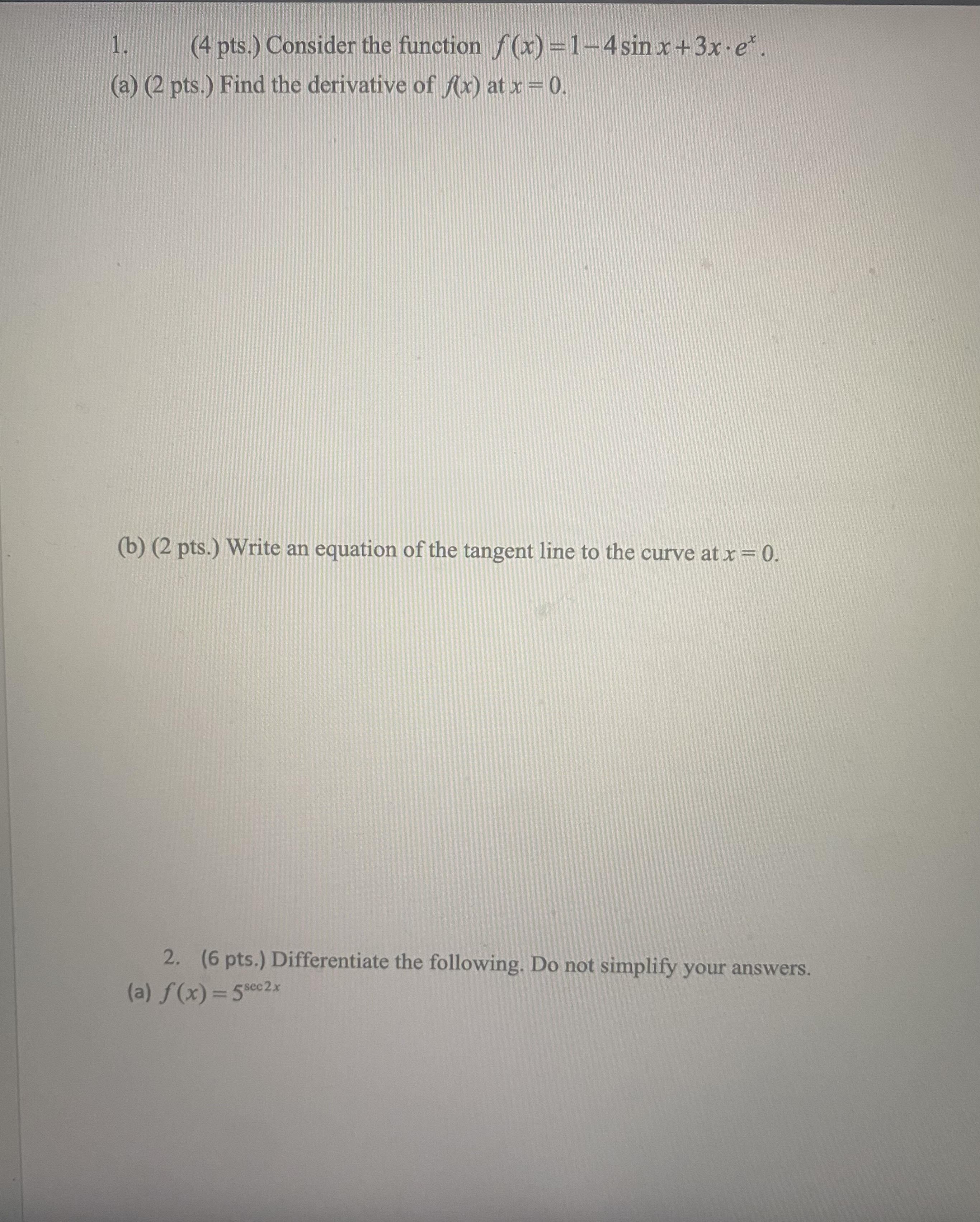 Solved (4 pts.) Consider the function | Chegg.com Solved (4 pts.) Consider the function | Chegg.com