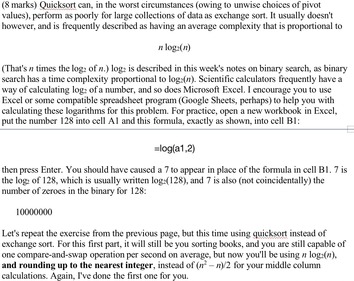 Solved (8 marks) In the module 4 (Algorithms) slides, you | Chegg.com