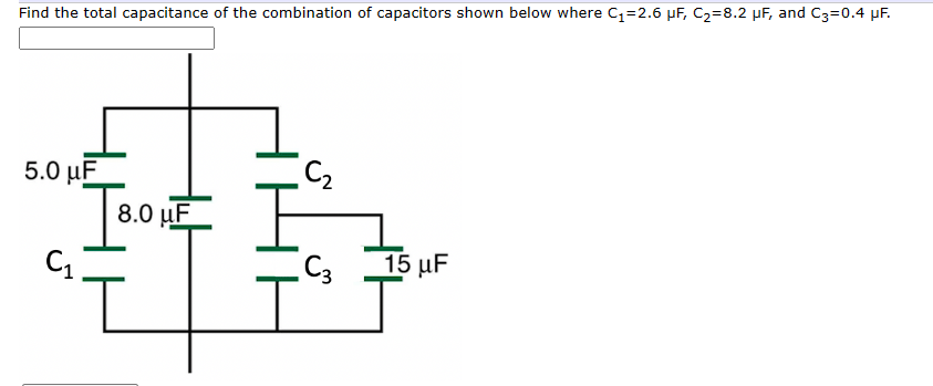 Solved Find the total capacitance of the combination of | Chegg.com