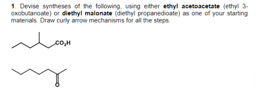 Solved 1. ﻿Devise syntheses of the following, using either | Chegg.com