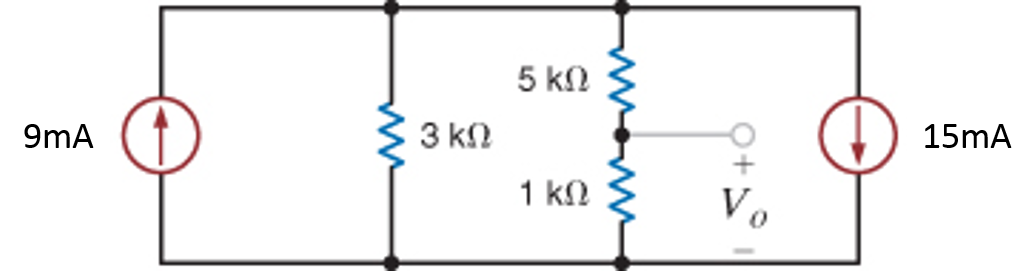 Solved 5 ΚΩ 9mA 3 kΩ Ο) 15mA 1 ΚΩ | Chegg.com