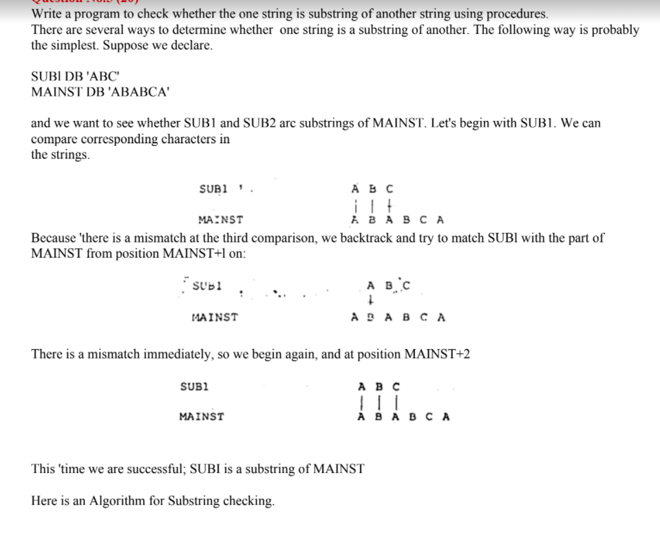 Solved Need program in 8086 Assembly language and must be | Chegg.com