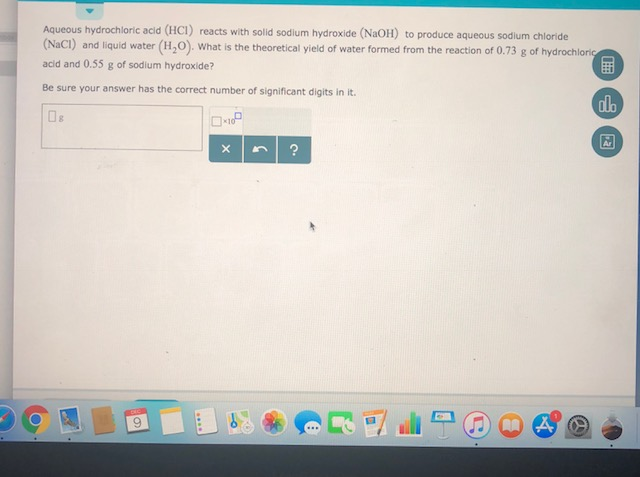Solved Aqueous hydrochloric acid (HCI) reacts with solid | Chegg.com
