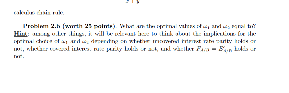 Solved Problem 2.b (worth 25 points). What are the optimal | Chegg.com