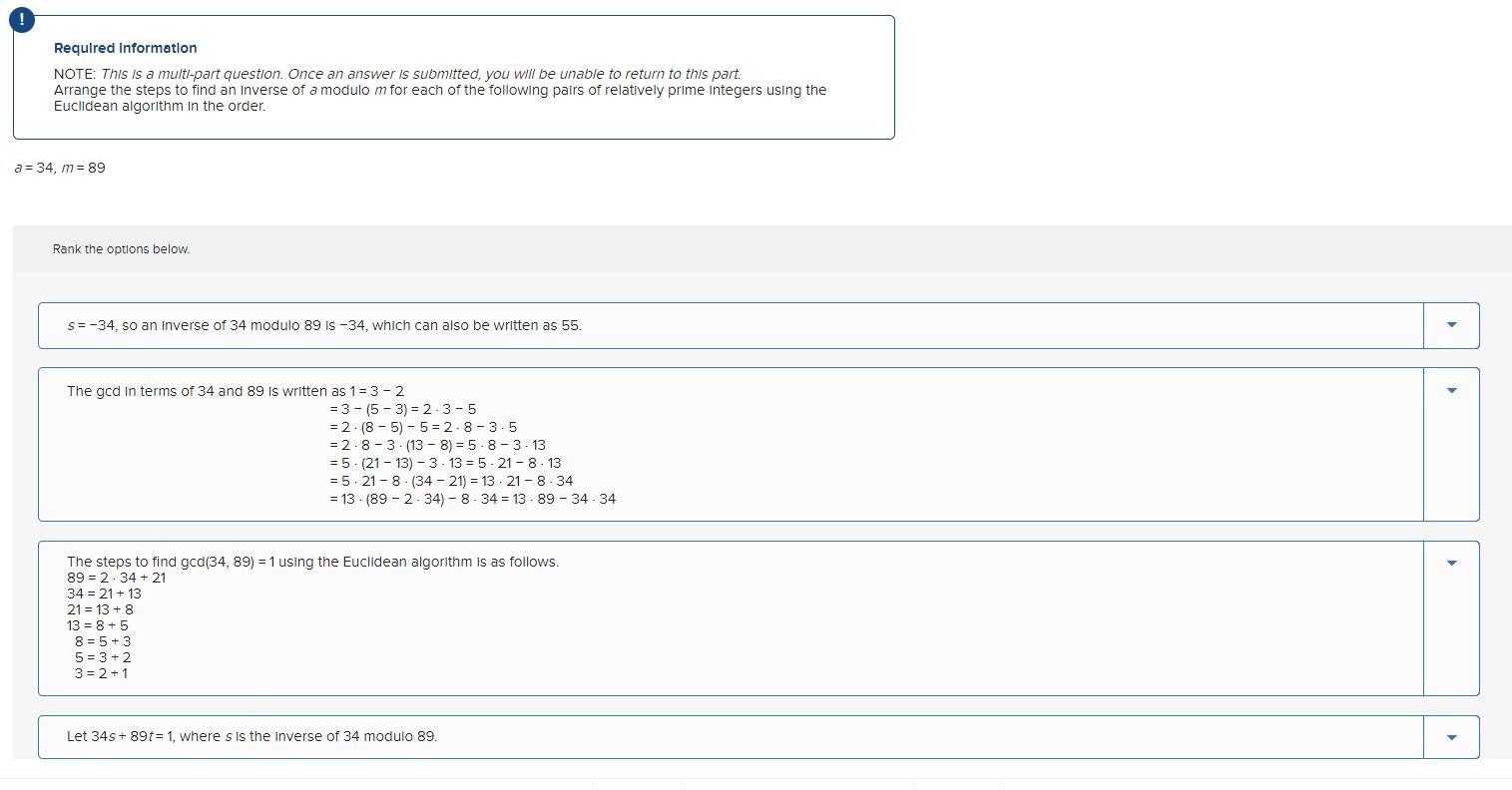 Solved Required Information NOTE: This is a multi-part | Chegg.com