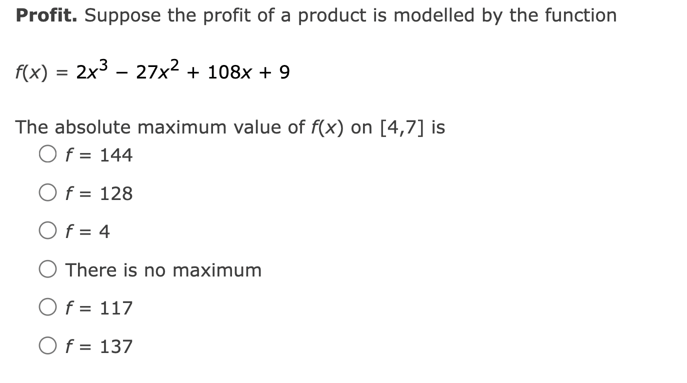 Solved Profit. Suppose the profit of a product is modelled | Chegg.com
