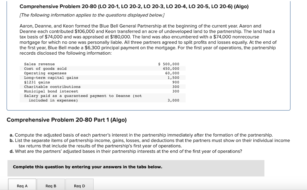 Solved Comprehensive Problem 20-80 (LO 20-1, LO 20-2, LO | Chegg.com