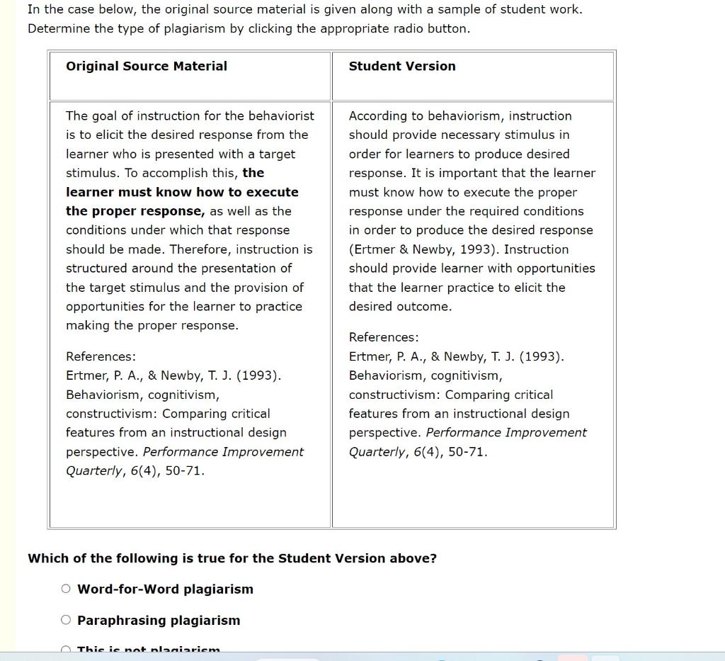 In the case below, the original source material is | Chegg.com