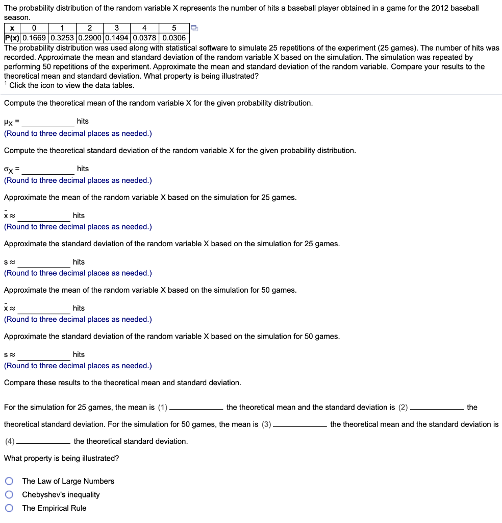 Solved 4 The probability distribution of the random variable | Chegg.com