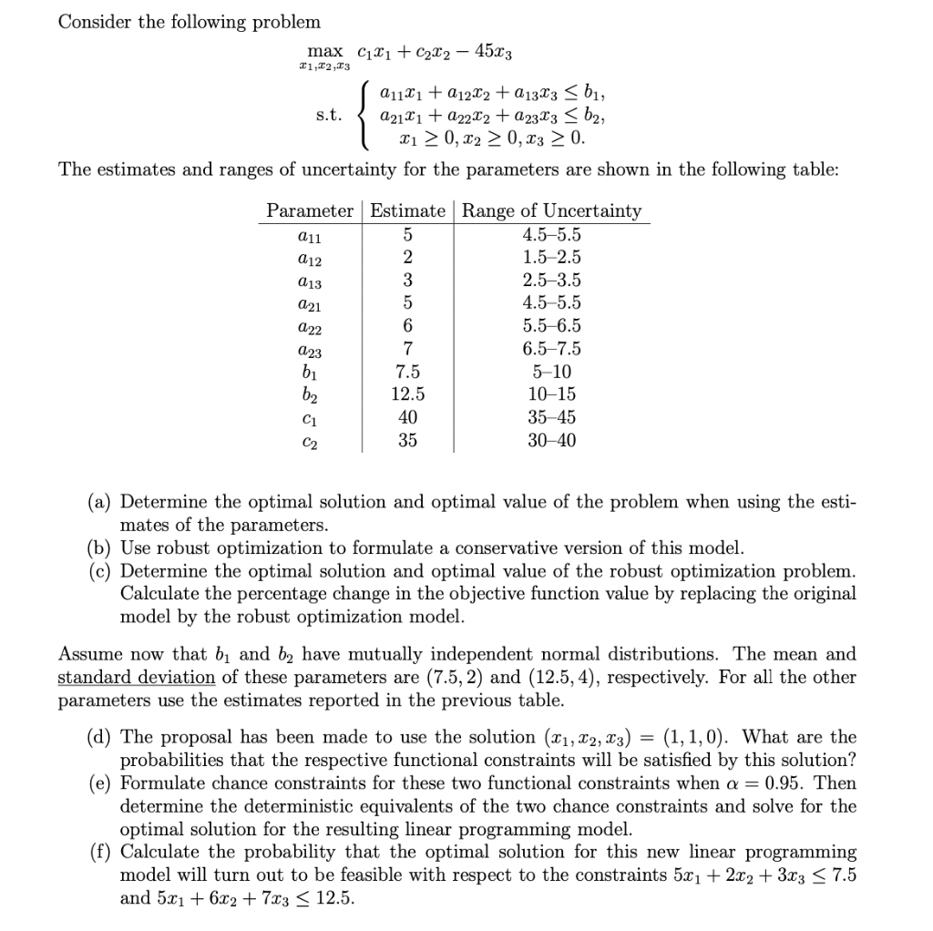 Consider the following problem x1,x2,x3max s.t. | Chegg.com