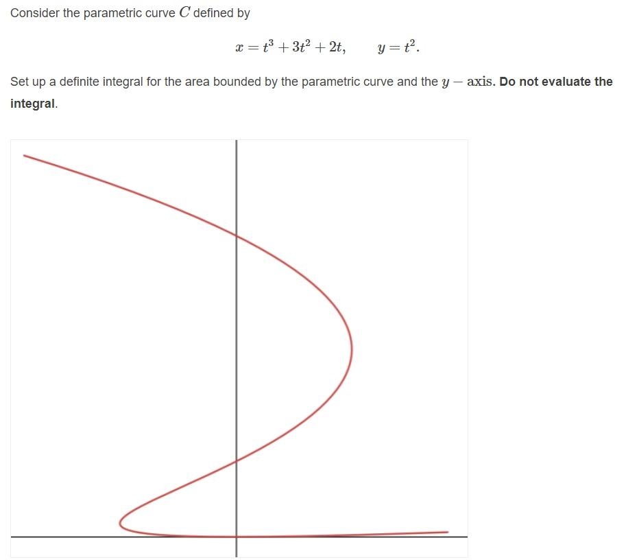 Solved Consider the parametric curve C defined by x=ť + 3t2 | Chegg.com